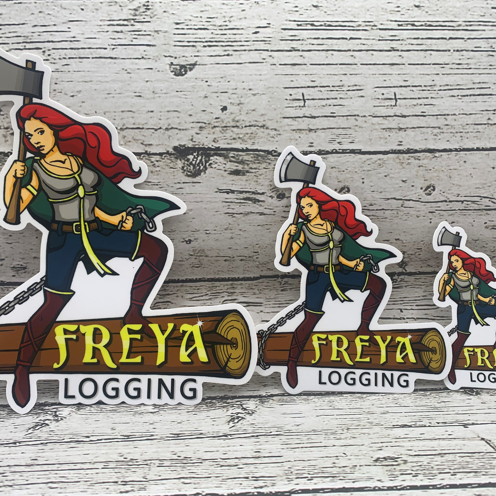 Triple Pack of Freya Logo Decals – Freya Logging